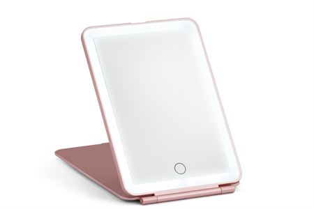 UNIQ LED-ljusspegel - vikbar LED-spegel - rosa